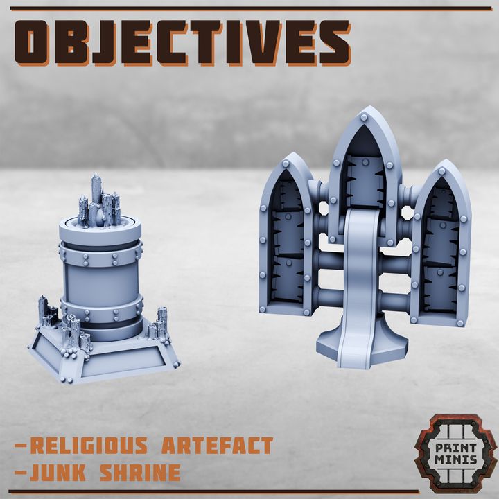 3D Printable Wargaming Objectives by Print Minis